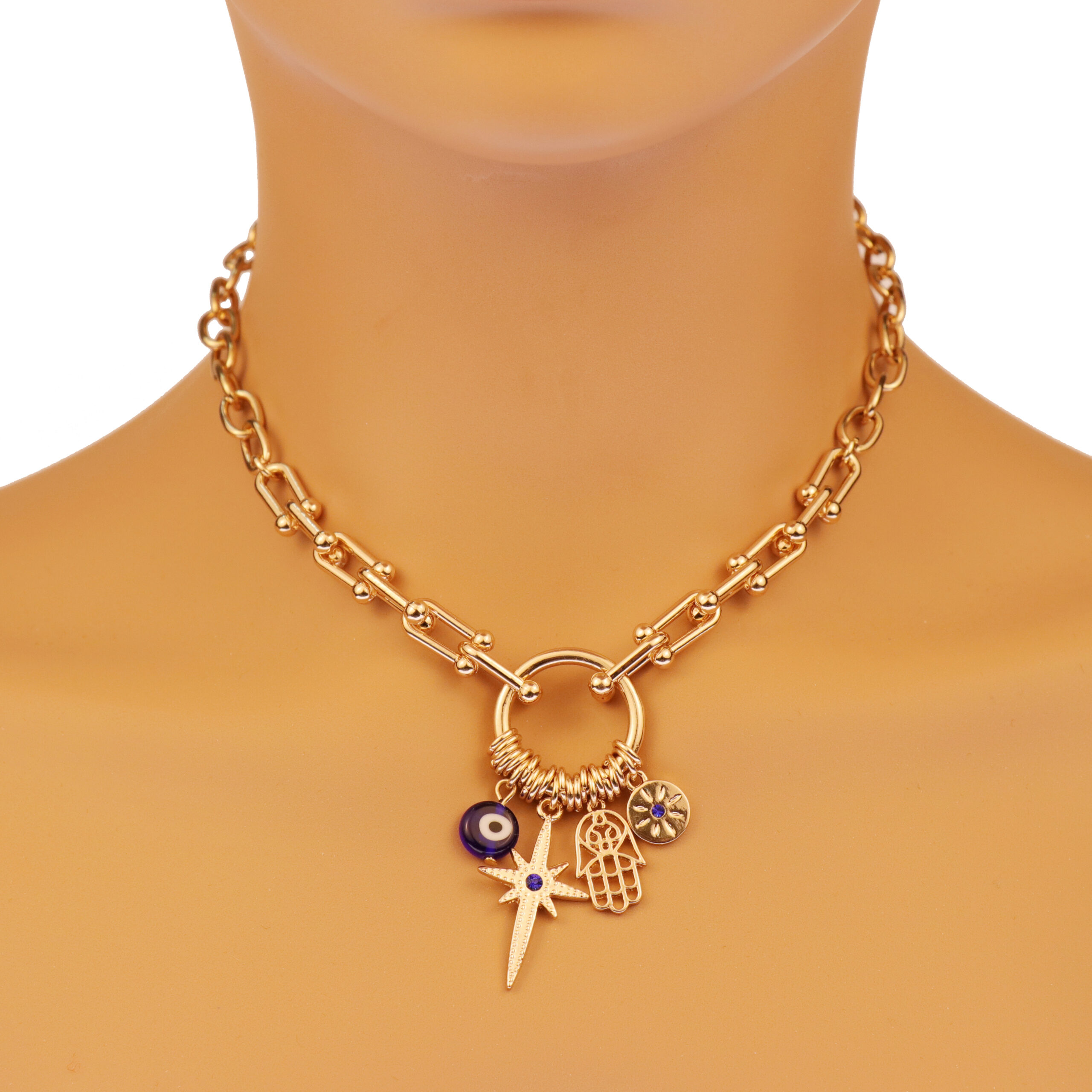 14″+3″ Open Link Chain And Oval Link Chain Necklace – vi-fa.com
